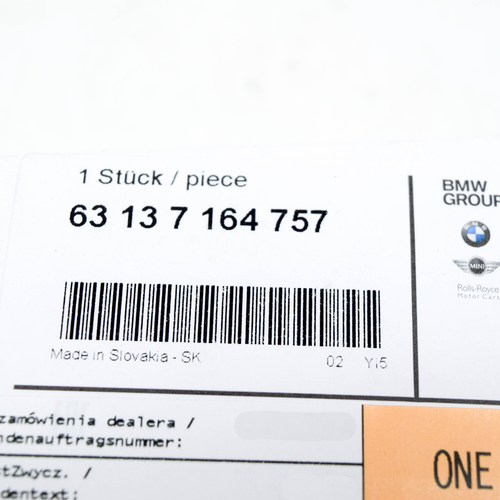 NEW BMW 7 E65 FRONT LEFT MARKER LIGHT 63137164757 7164757 ORIGINAL | eBay