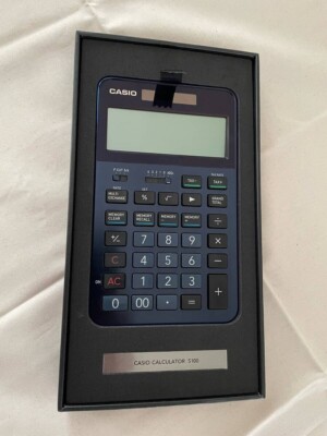 Casio Calculator S100BU Premium 50th Flagship model Aluminum body Navy ...