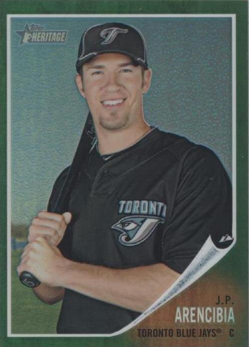 2011 Topps Heritage - Chrome J.P. Arencibia #C90 Green Refractor for ...