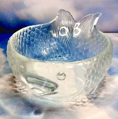 3D Fish Glass Bowl Ornate 7” Long | eBay