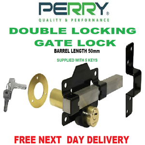 Perry Security Garden Shed Gate Lock Long Throw Lockable on Both Sides ...