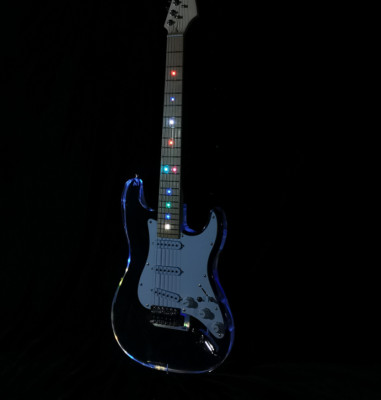 Solid Body ST Electric Guitar Acrylic Body Maple Fretboard Colorful ...