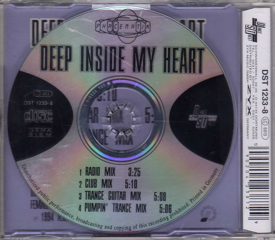 Phacematik - Deep Inside My Heart - CDM - 1994 - Eurohouse 4TR | eBay
