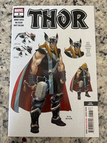 Thor #3 Vol. 6 (Marvel, 2020) Nic Klein 3rd Print Variant, Vs. Beta Ray ...