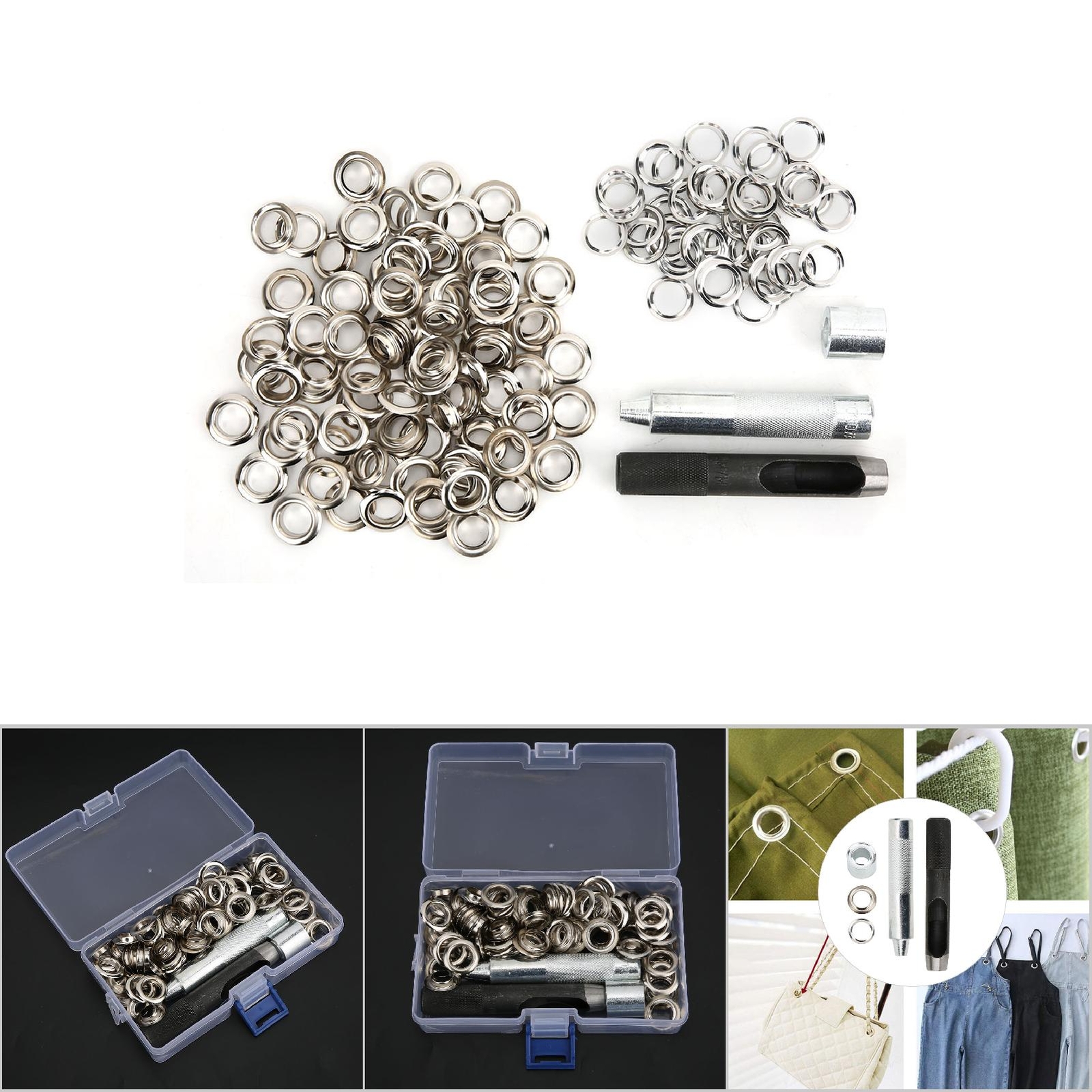 12mm Metal Eyelets Rivets Brass Eyelet Grommet Kit Shoes Bag Clothes ...