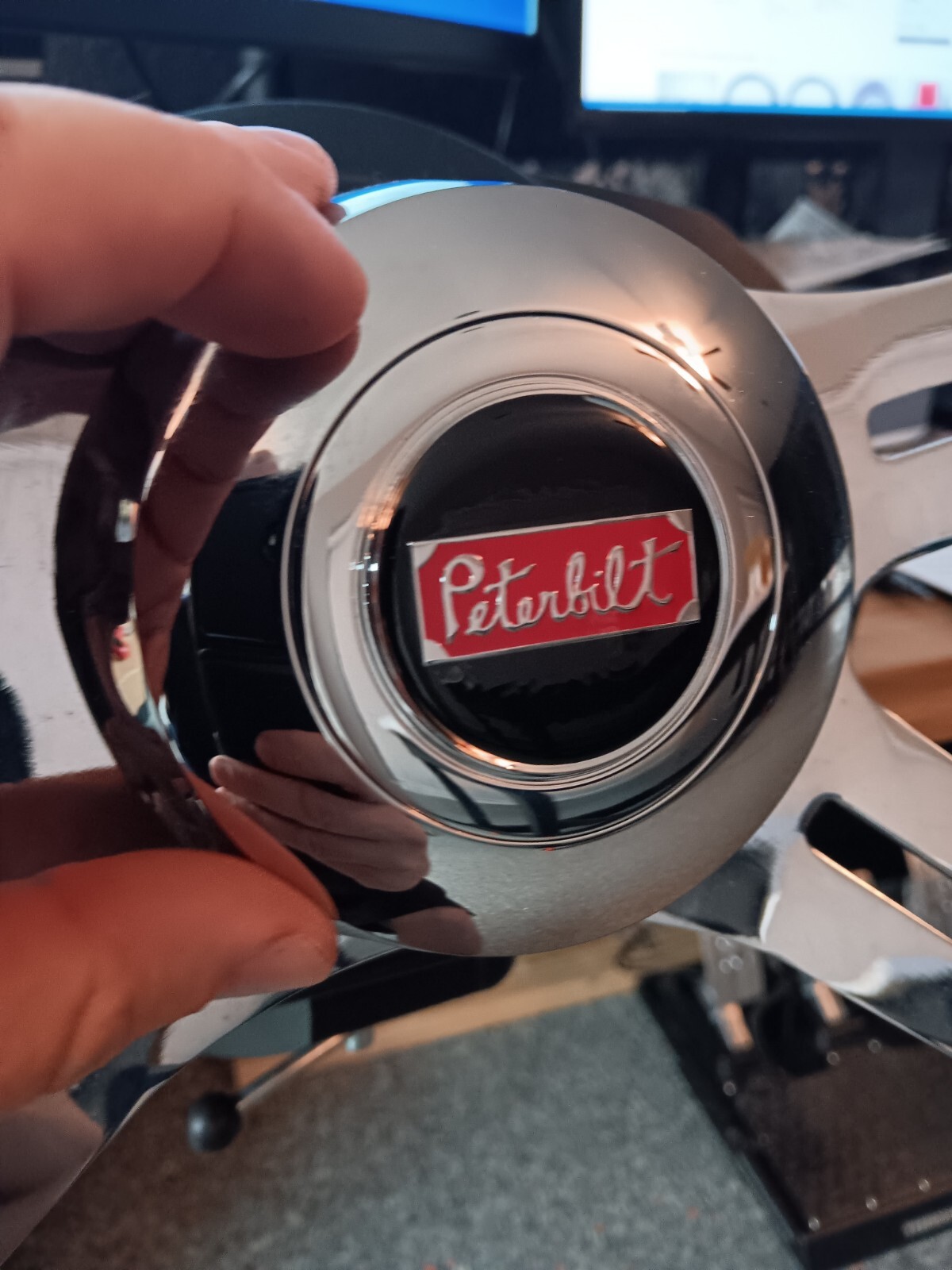 Peterbilt Steering Wheel horn button Metal Emblem 3m Vhb | eBay