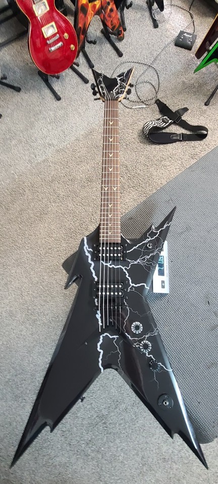 Dean Dime Razorback Black Bolt Custom Dimebag Razorback Guitar ML Dime ...