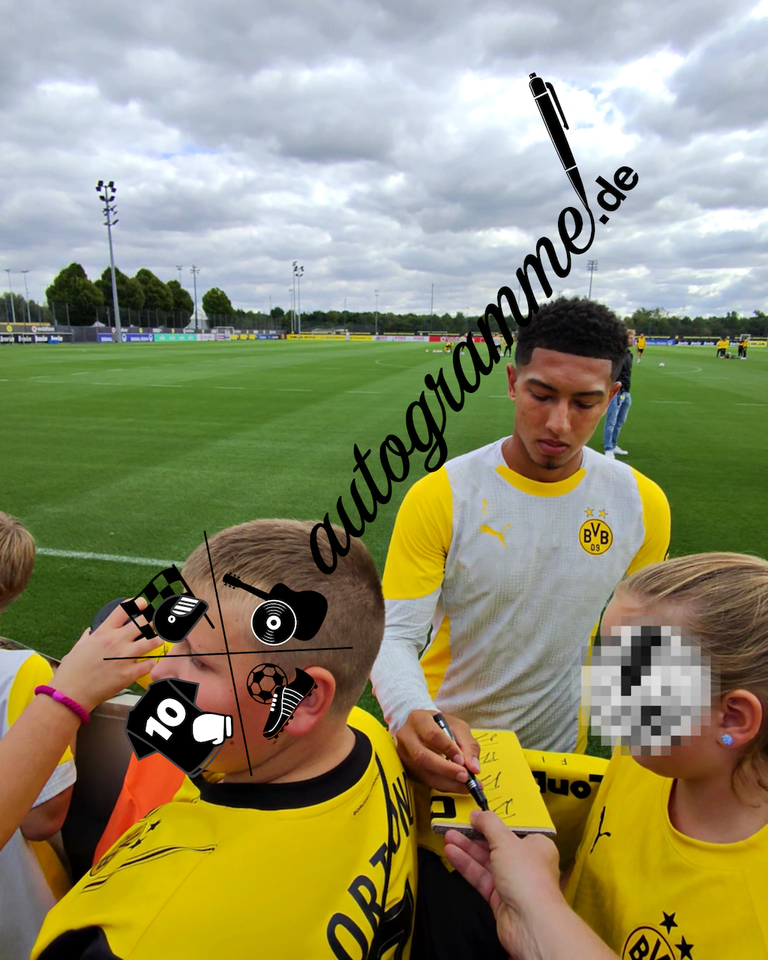 Kapitänsbinde Jobe Bellingham signiert im Rahmen Borussia Dortmund COA ...