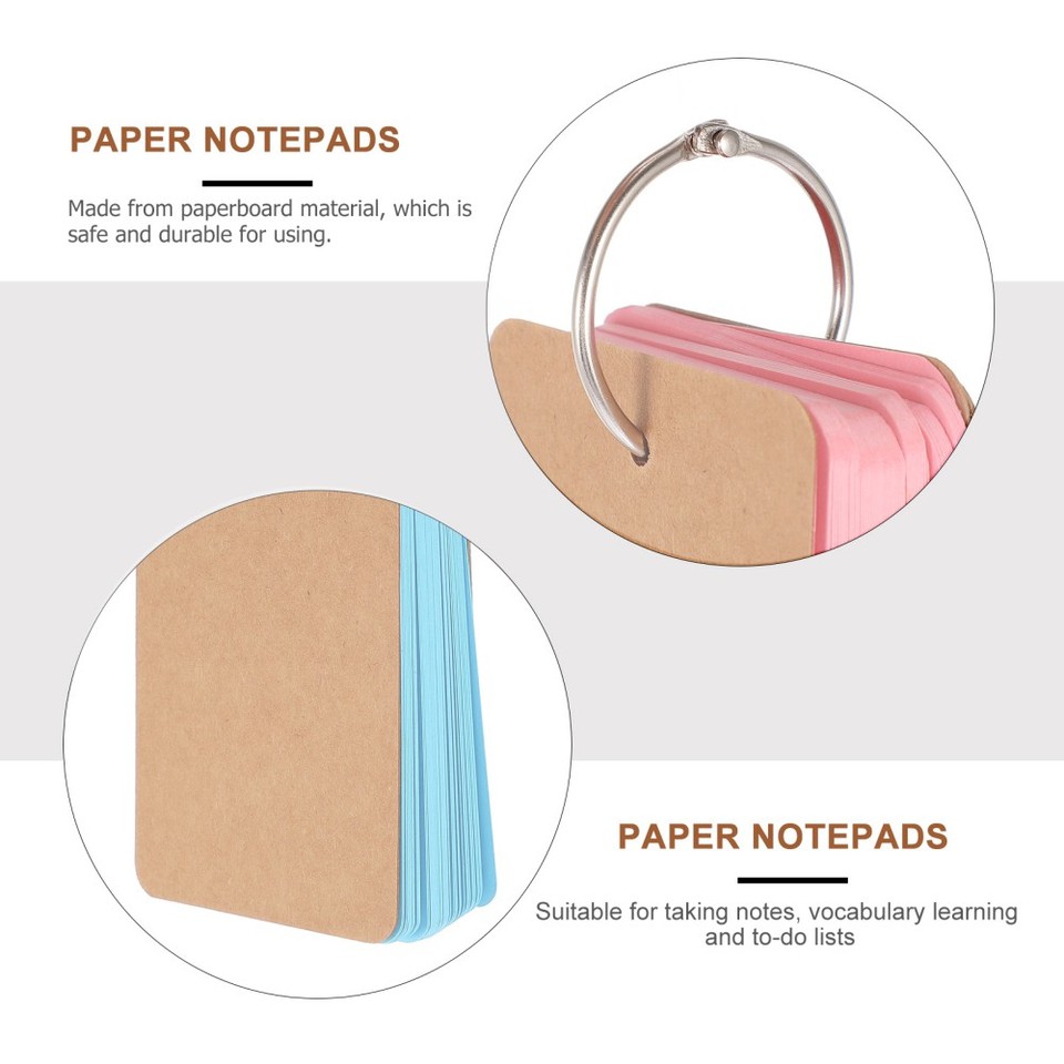 24 Pcs Blank Ring Notepads Blank Vocabulary Notepads Portable Memo ...