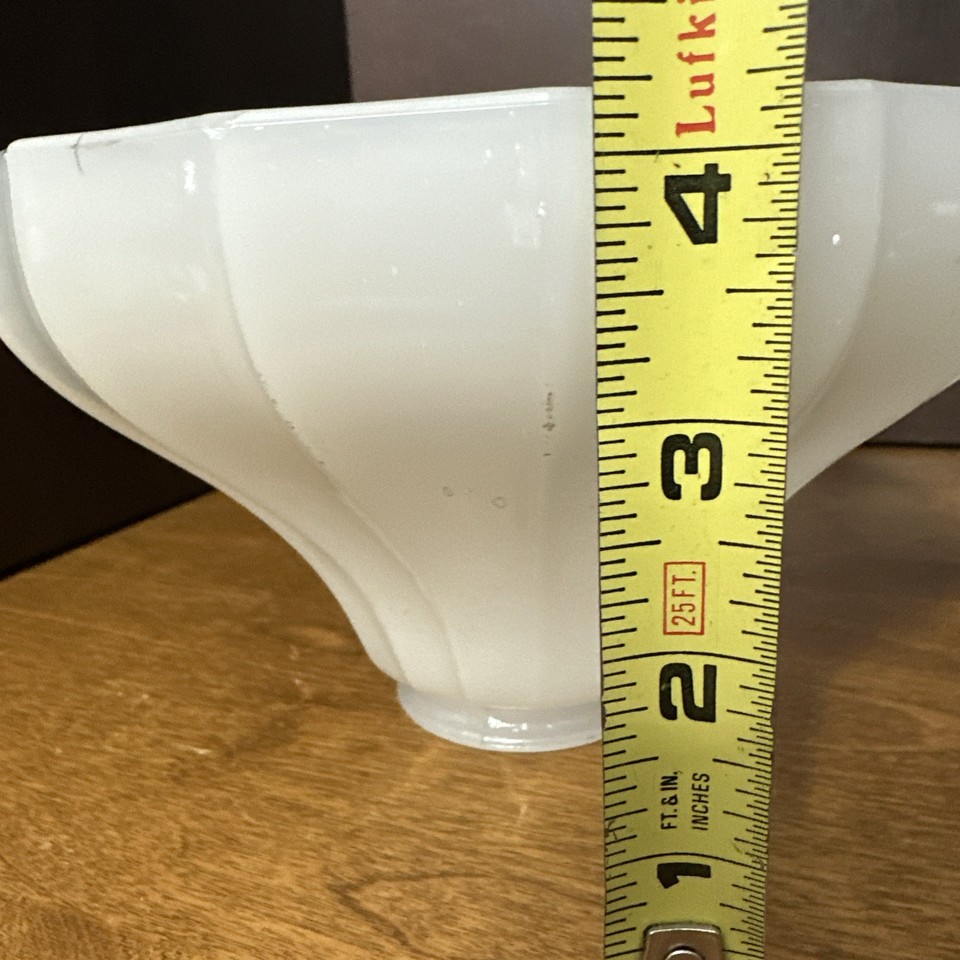 Industrial Clam broth Glass Light/Lamp Shade 7” Wide-2 1/8” Fitter ...