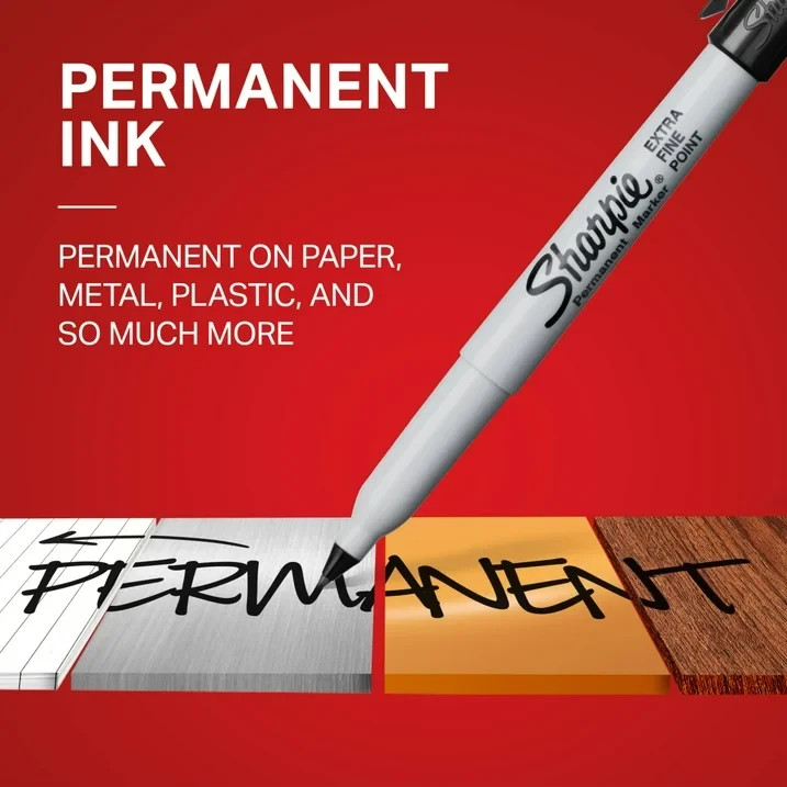 Sharpie Permanent Markers, Water- and Fade-Resistant, Extra Fine Point ...