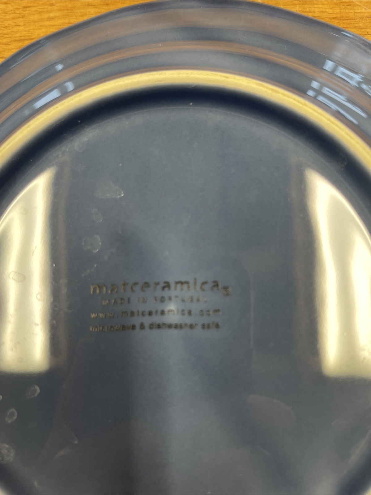 Matceramica Portugal BLUE Salad Plates 8 3/4" 4 Panels on Rim 6 ...