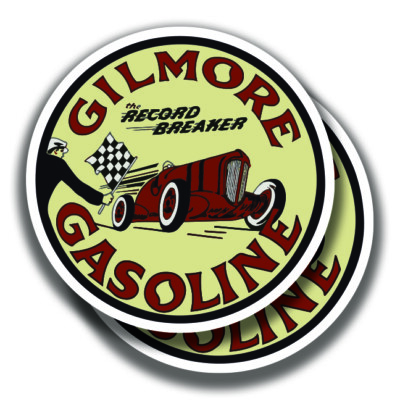 GILMORE GASOLINE DECAL 2 Stickers Bogo Vintage Car Window Bumper Truck ...