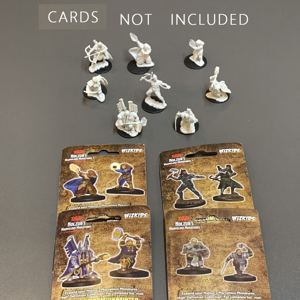 8pcs Dwarf Wizard Fighter Paladin Human Ranger D&D Nolzur's Marvelous ...
