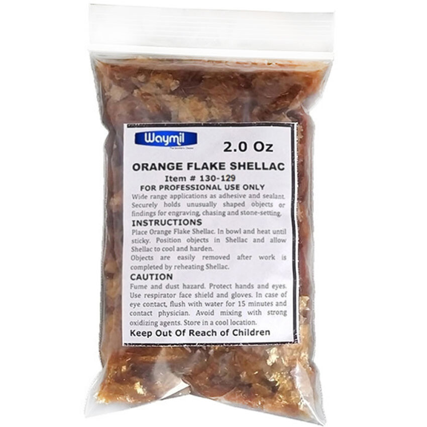 Orange Flake Shellac 2 Oz Jewelry Watchmaker Engraving Adhesive Setters ...
