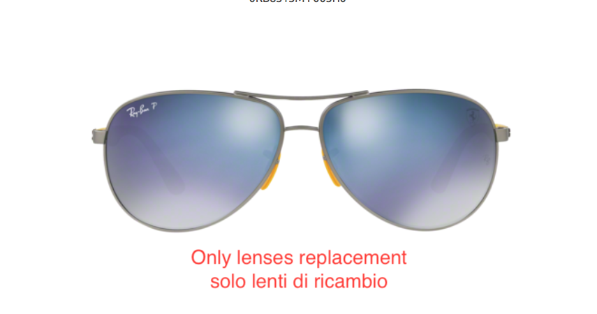 Ray Ban RB 8313M Ferrari Replacement Lenses Original RB 8313M Ferrari ...