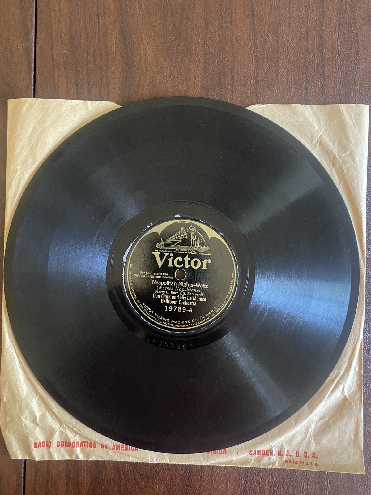 Victor 19789 - Don Clark/Max Dolin - Neapolitan Nights/Close Your Eyes ...