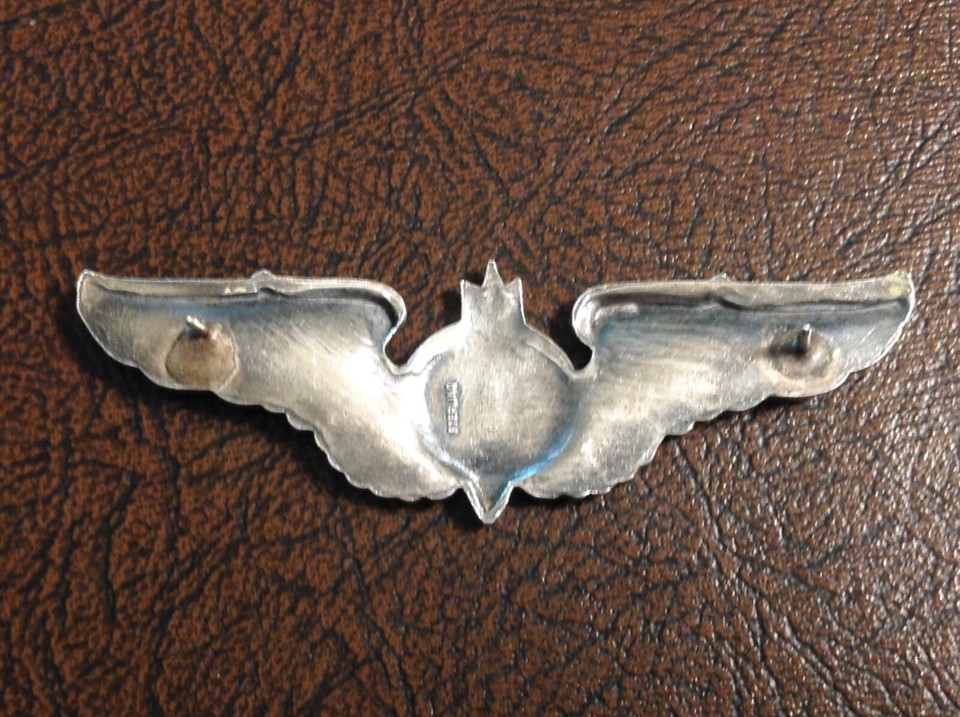 Estate US Air Force 3” Sterling Silver Bomber Wings cd | eBay
