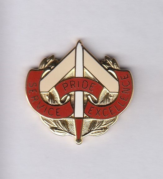 US Army 233rd Support Bn Quartermaster QM Supply crest DUI badge V-21 ...