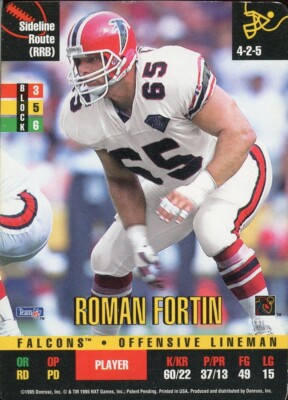 1995 Donruss Red Zone ROMAN FORTIN FALCONS | eBay