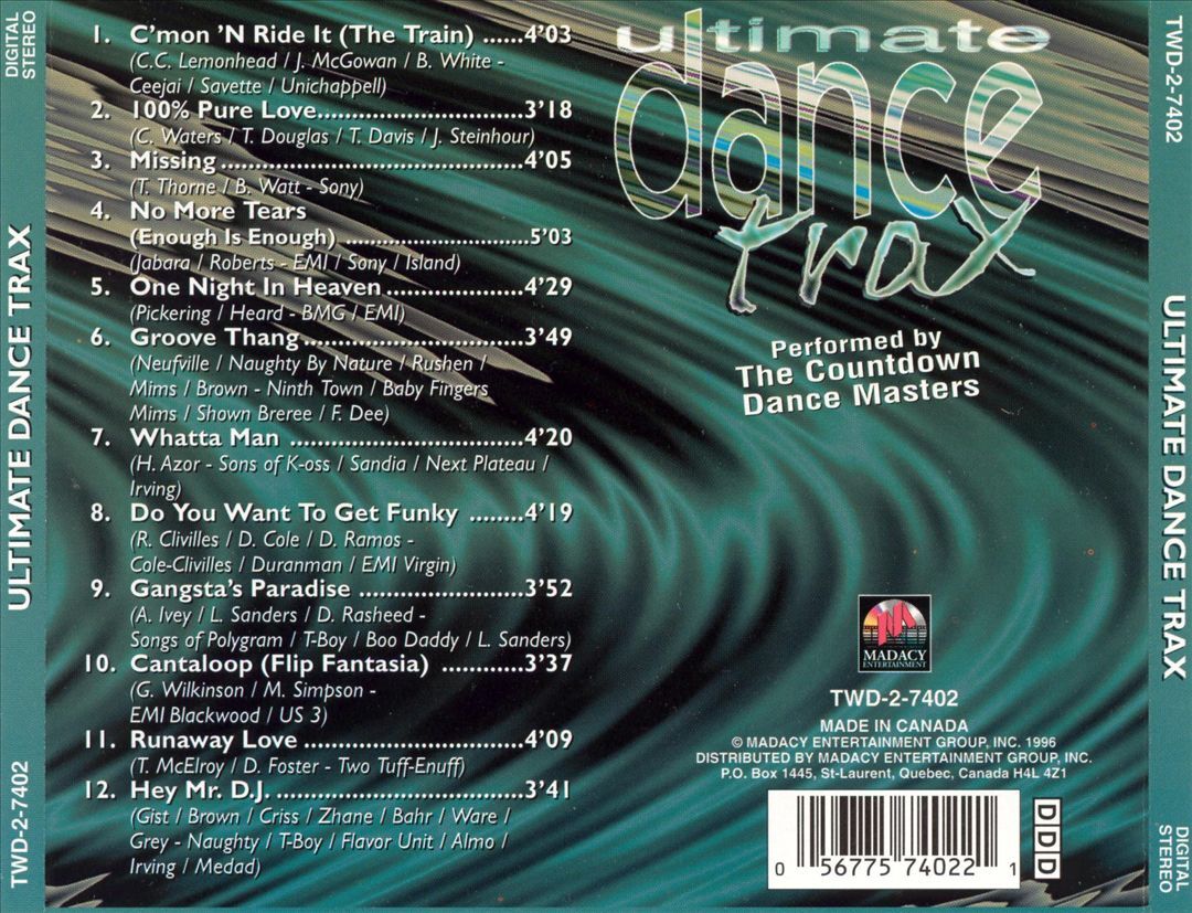 THE COUNTDOWN DANCE MASTERS ULTIMATE DANCE TRAX NEW CD 56775740221| eBay