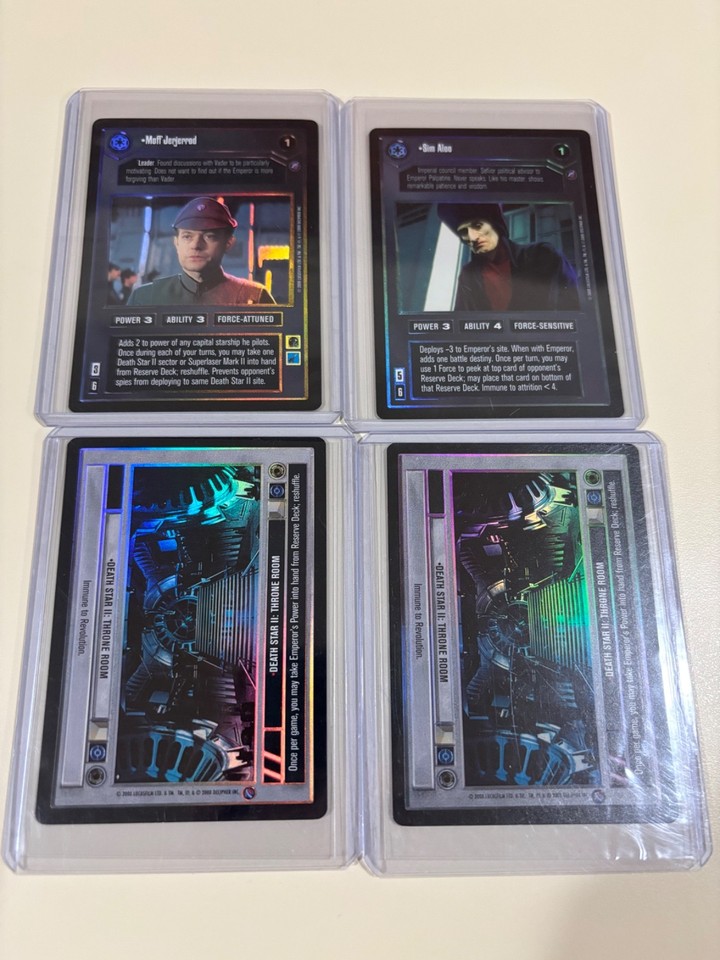 Star Wars CCG Lot 60 Cards Pre Constructed Death Star 2 Deck with Lord ...