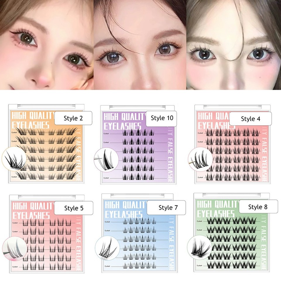 Segmented Lash Extension Clusters Eyelash Glue-Free Eyelash Grafting ...