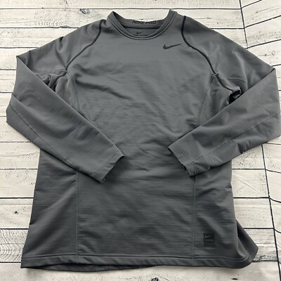 Nike Pro Hyperwarm Fitted Pullover Athletic Sweatshirt Jacket Men's XL ...