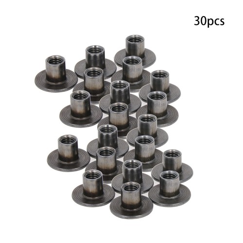 30Pcs M4-M10 Rivet Nut Fastener Flat Head Thread Insert Screw Nut ...