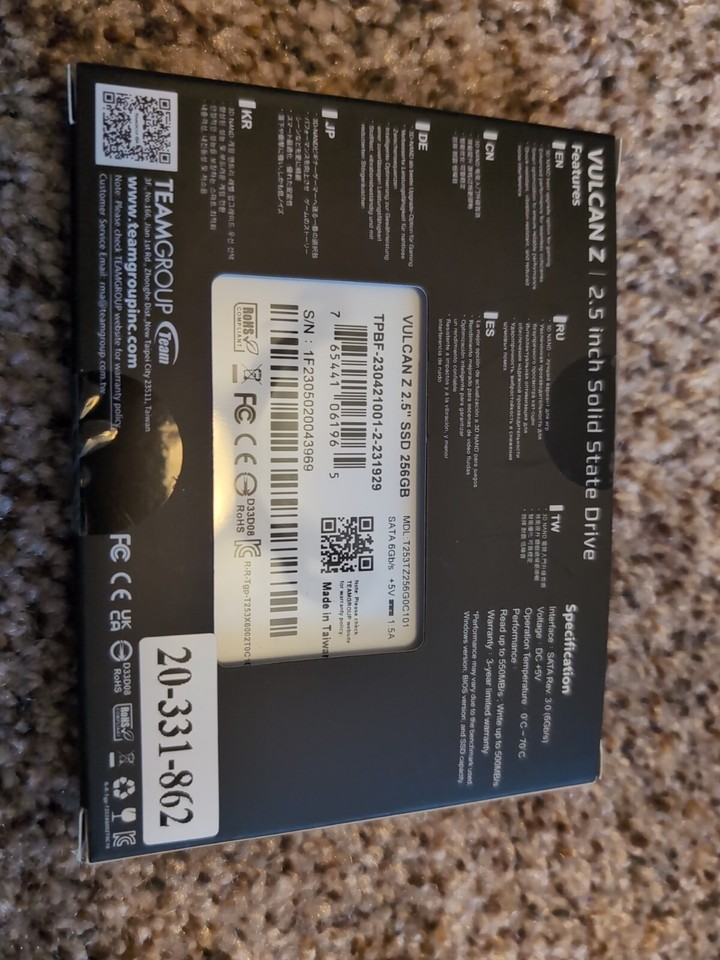 Team Group T-Force Vulcan Z 256GB, 2.5 inch Internal SSD ...