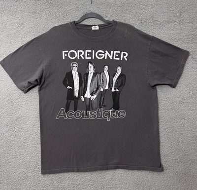 FOREIGNER ACOUSTIQUE CONCERT TOUR T SHIRT Mens XL GRAY | eBay