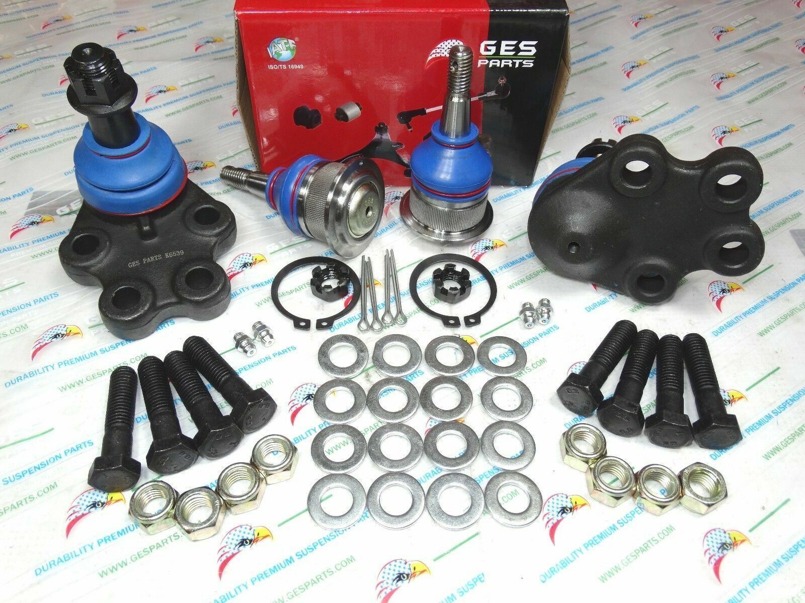 RWD 4 Front Lower Upper Ball Joints For 99-06 Silverado Seirra 1500 ...