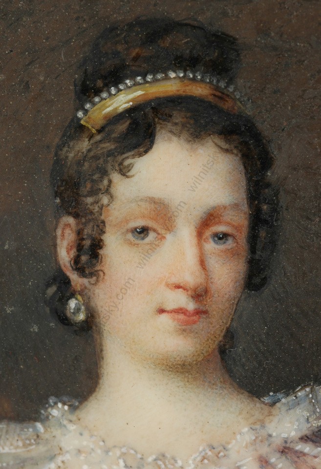 Mlle Antoinette Louise Demarcy -Attrib. "Portrait of a Lady", miniature ...