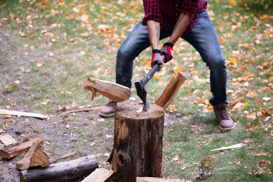 36” Splitting Axe Wood Splitter Maul Log Ax Shock Absorbing Fiberglass ...