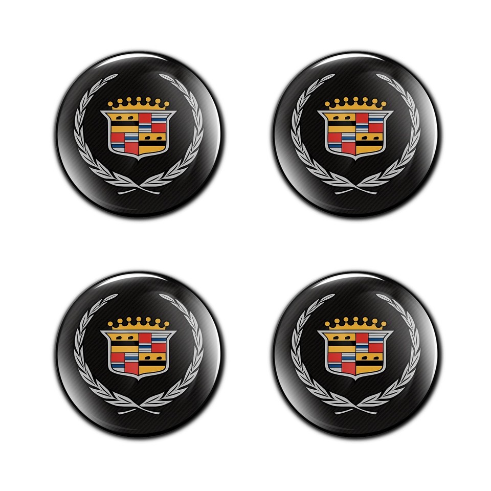 Cadillac Stickers Decals Rim Badge Dome Silicon Cover Center Caps 15 ...