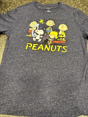 Peanuts - Main Characters With Snoopy And Charlie Brown - Blue Speckled ...