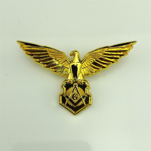 US Masonic Medal Gold Eagle Badge USA Freemason Brooch Insignia Emblem ...