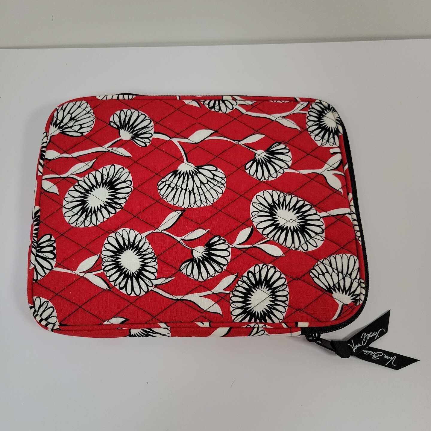Vera Bradley Deco Daisy Tablet Case Quilted Red Black 8x10 Padded ...