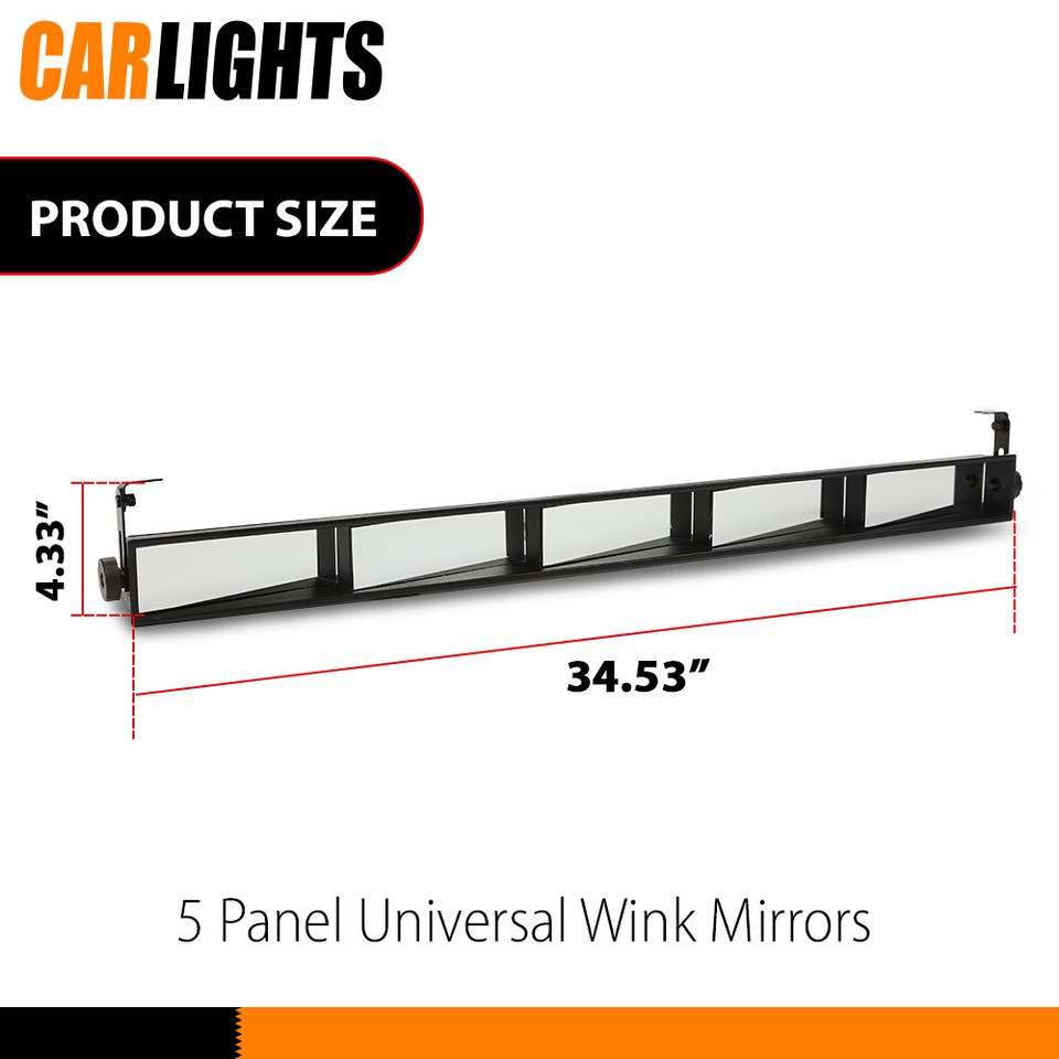 5 Panel Universal Wink Mirror For Golf Carts Fits For EZGO Club Cars ...