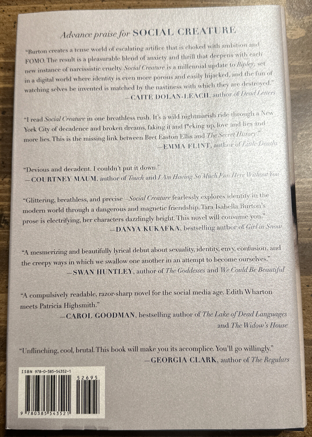 Social Creature : A Novel by Tara Isabella Burton (2018, Hardcover) for ...
