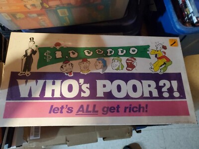 Who's Poor Lets All Get Rich Money Vintage Family Board Game 1985 ...