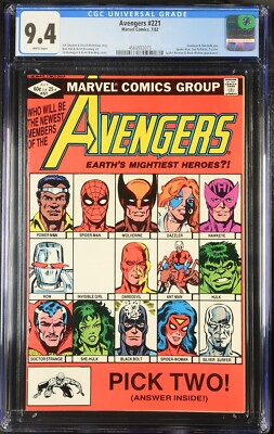 Marvel Avengers #221 - Jim Shooter - Hawkeye & She-Hulk Join Team - CGC ...