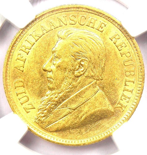1894 South Africa Zar Gold Half Pond Coin - Certified NGC AU58 - Rare ...