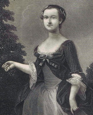 Young Mrs George "Martha" Washington First Lady- 1882 Steel Engraved ...