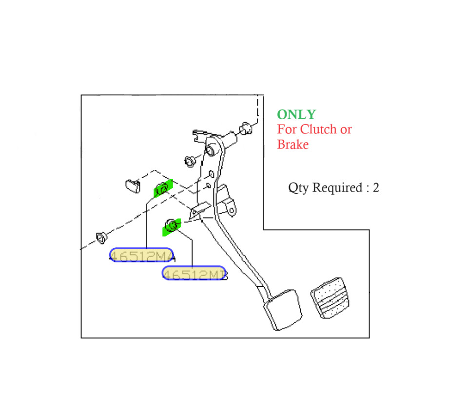 NEW GENUINE OEM NISSAN INFINITI BRAKE / CLUTCH PEDAL RUBBER STOPPER ...