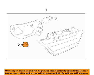 BMW OEM 650i xDrive Taillight Tail Light Lamp-Rear Lamp Assembly Nut ...
