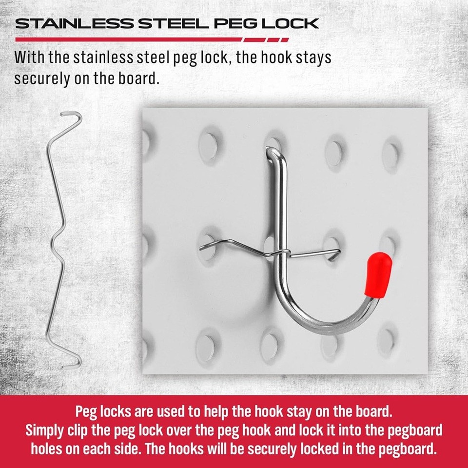 121 Piece Pegboard Hooks Set,Pegboard Accessories with Metal Hooks ...