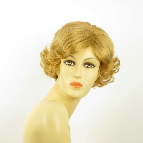 short wig for women curly golden blond REF VALENTIA 24B PERUK ...