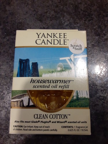 Yankee Candle Housewarmer Scented Oil Refill Clean Cotton 2003 House ...