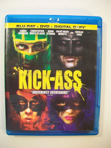 KICK ASS BLU RAY DVD +DIGITAL COPY COMBO NICOLAS CAGE CHLOE GRACE ...